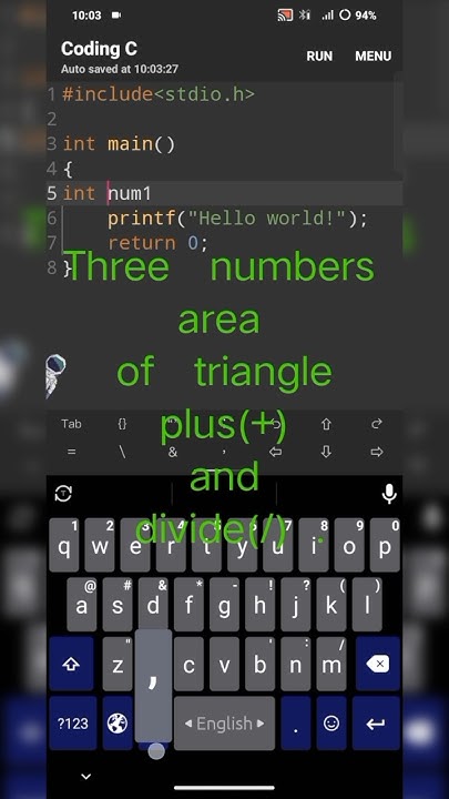 Program Coding Mobile Code Computerscience Python Three Numbers Area Of Triangle 
