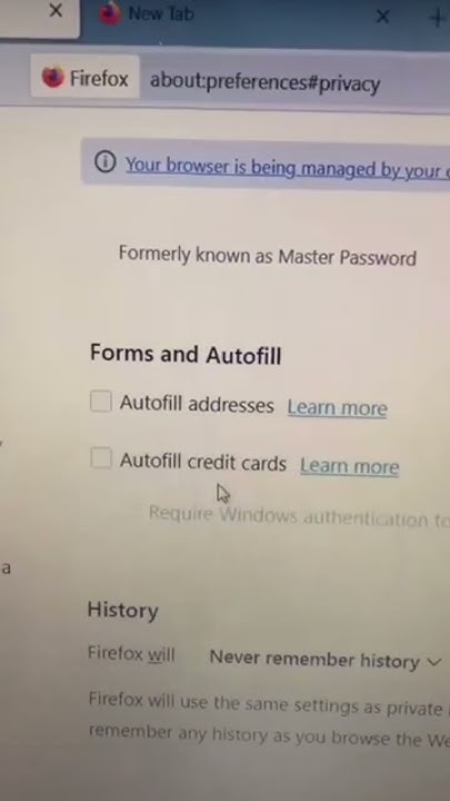 Firefox browser settings; how to turn on or off Autofill daddress, credit card ... - YouTube