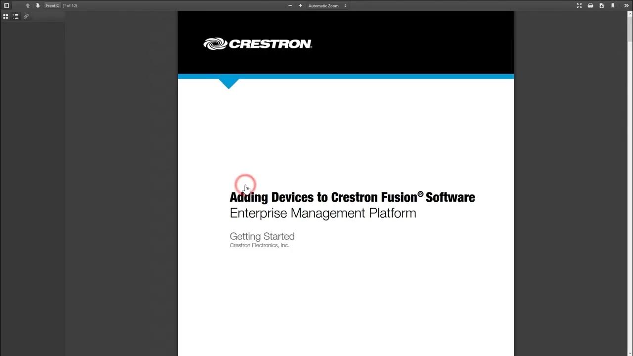 CTI | Crestron Fusion Installation and Configuration: Configuring the Crestron Server Software ...