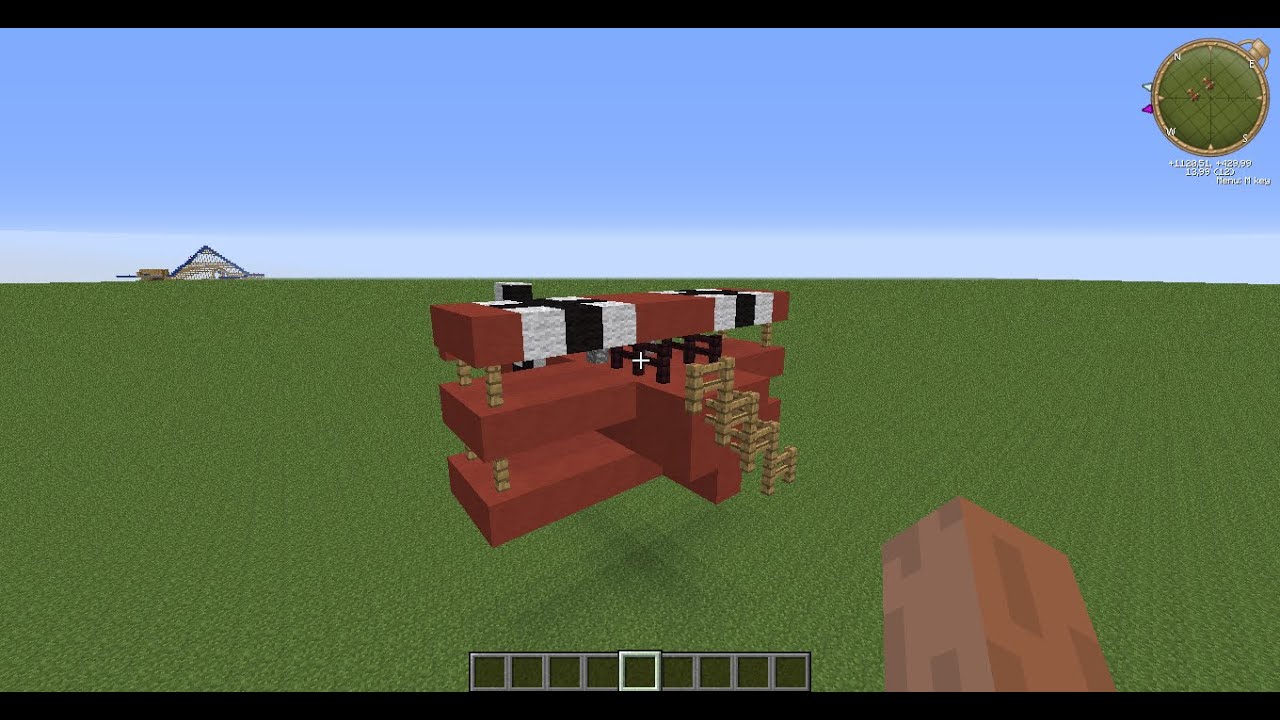 Minecraft | TUTO comment faire l'avion du Baron rouge ! - YouTube