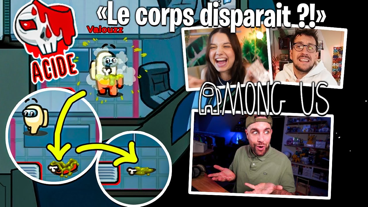 Quand tu tues, le corps disparaît ! (mode Vipère sur Among Us) - YouTube