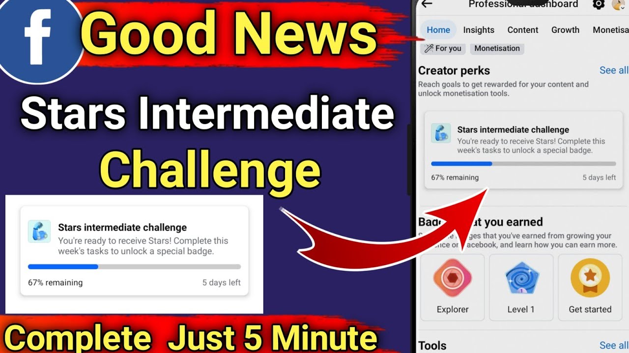 How To Complete Stars Intermediate Challenge / Star Achievement Badge ...