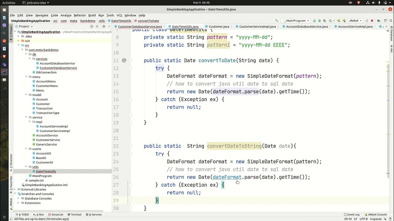 Bank Console Application Part III | View Details | Transaction Types ...