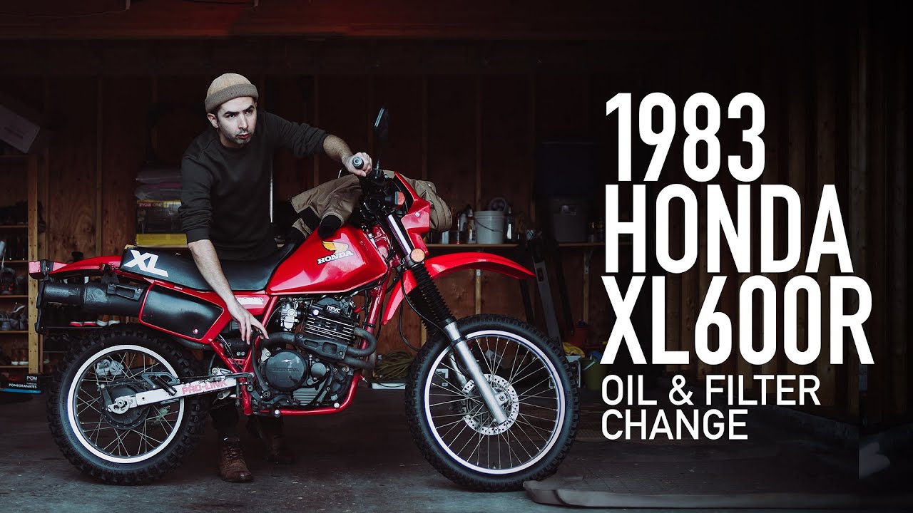 1983 Honda XL600R oil & filter change (for the first time by myself ...