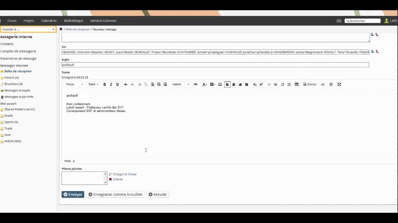 Tutoriel - ENT - Itslearning - Message groupé - YouTube