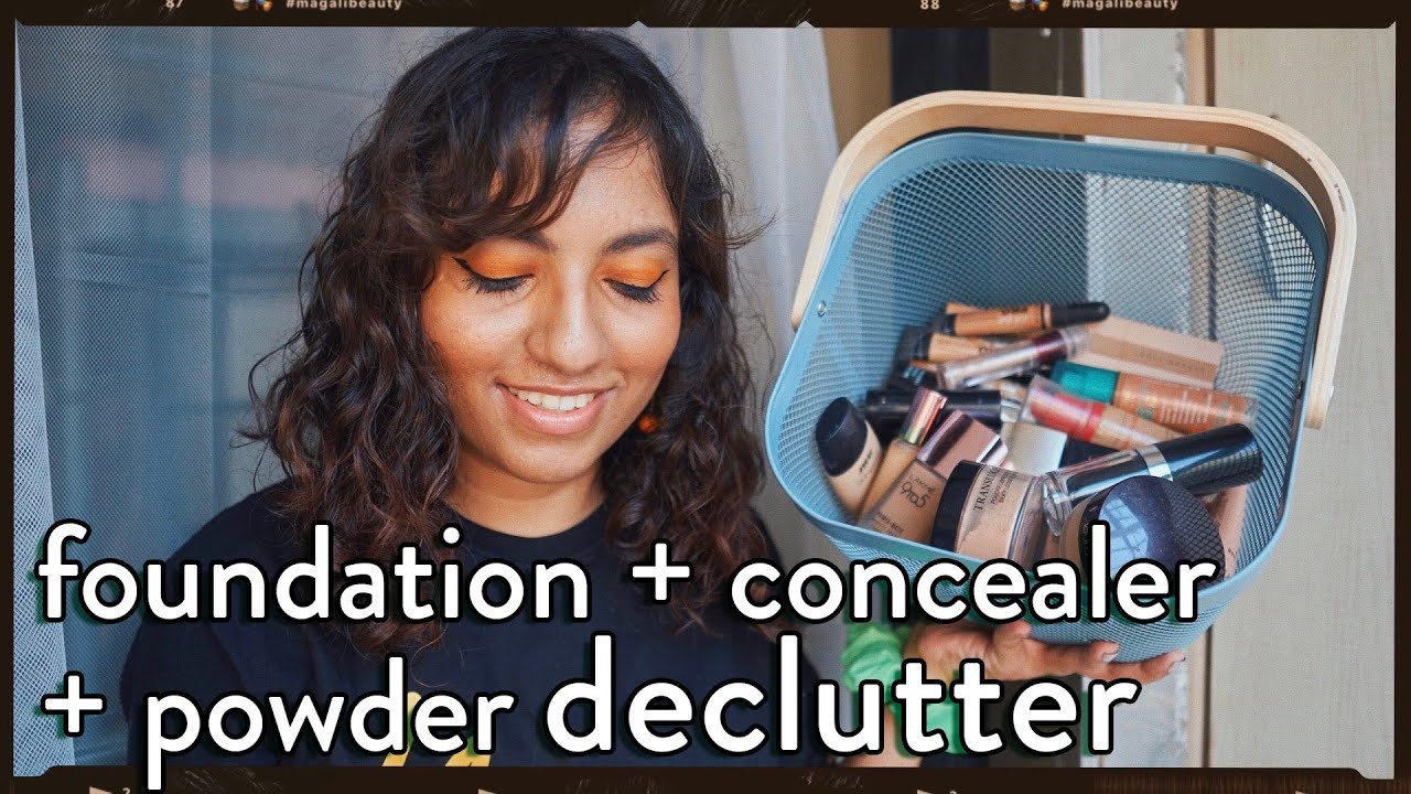 Base makeup declutter 2020 🎭 | foundation + concealer + powder // #MagaliBeauty - YouTube