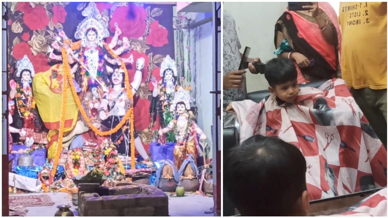 Astami sandhya // Sandhi puja🙏 // Saloon re puo ra chuti kata // priya ...