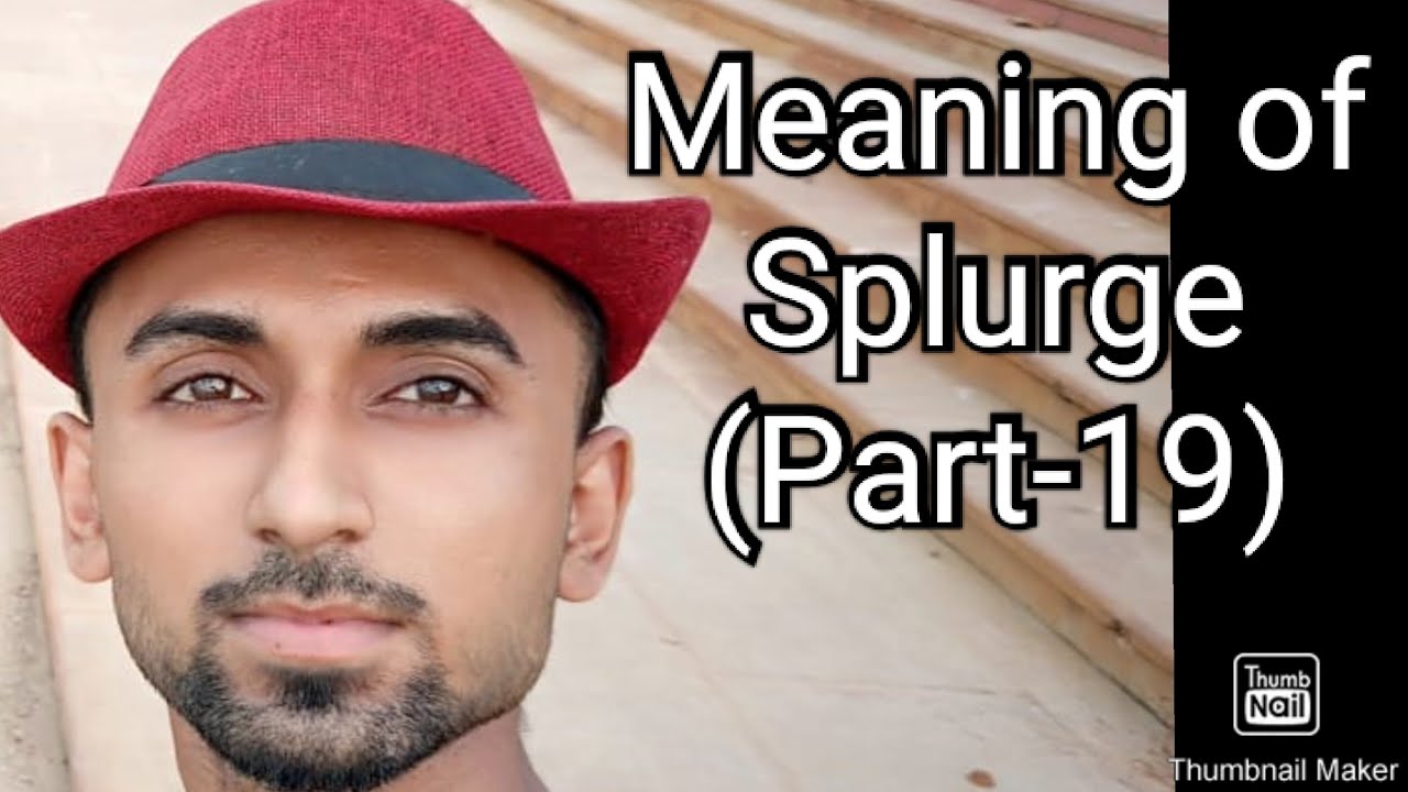 Meaning of Splurge (Part-19) for all Competitive exams. - YouTube