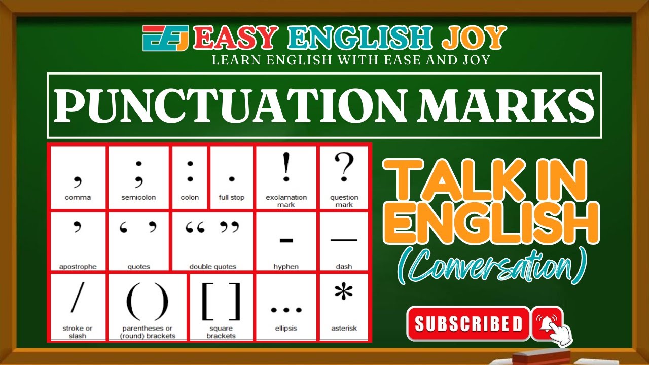 Punctuation Marks | Talk in English (conversation) - YouTube