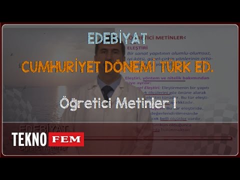 YGS-LYS EDEBİYAT - Öğretici Metinler 1