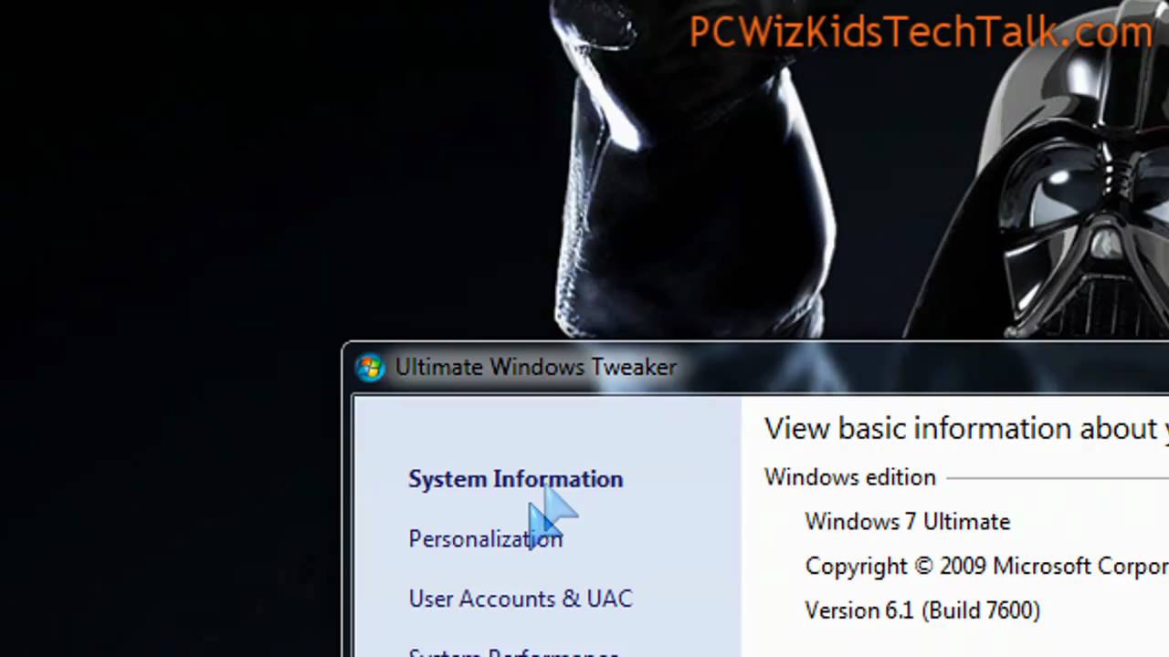 Windows 7 and Vista Ultimate Windows Tweaker - YouTube