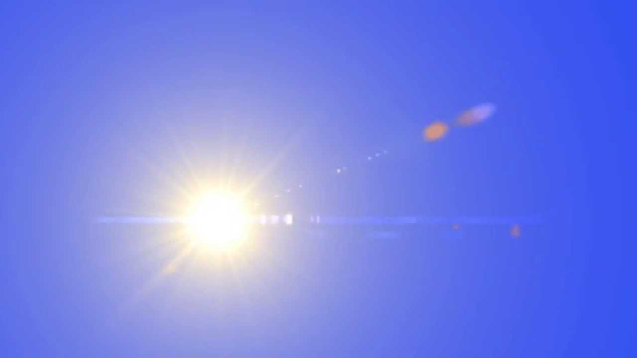 sun light blue screen royalty free footage - YouTube