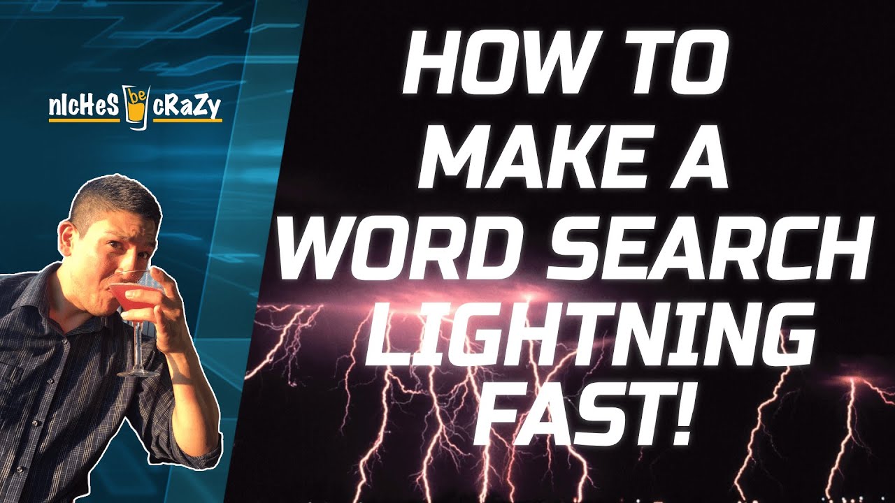 ⚡️How To Make A Word Search Lightning Fast ⚡️ - YouTube