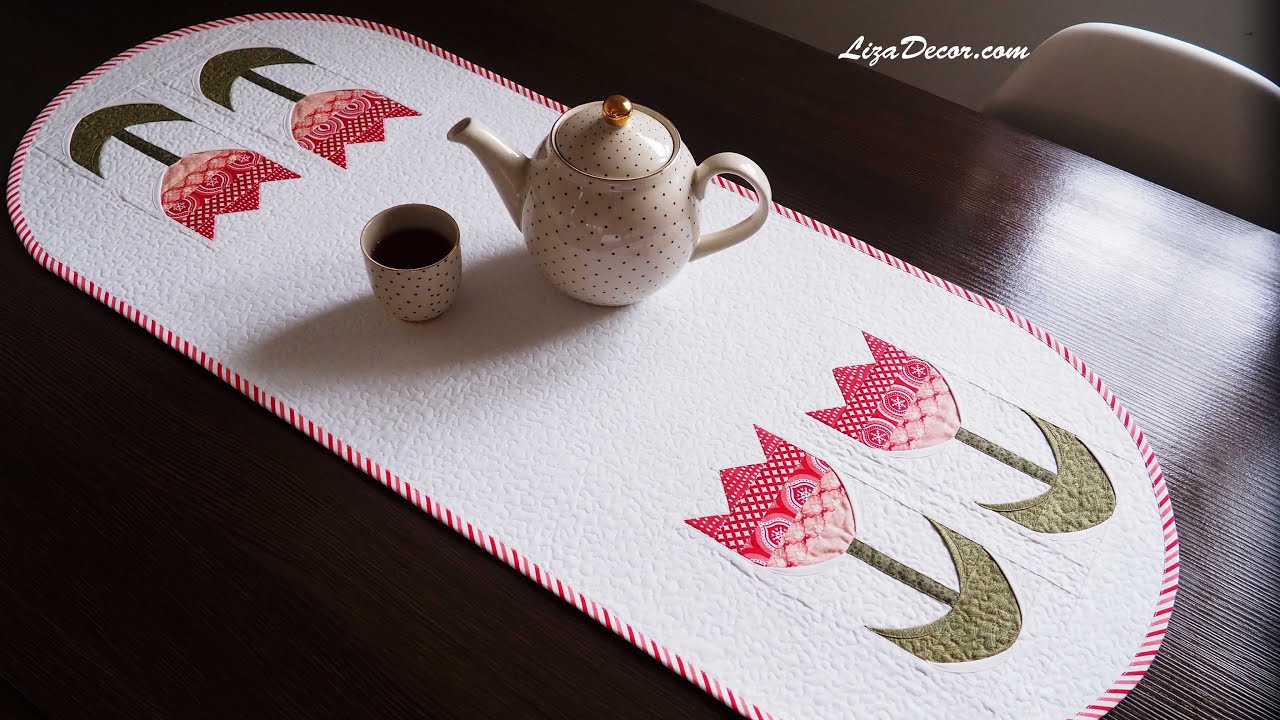 Spring tablecloth - Tutorial #lizadecor - YouTube