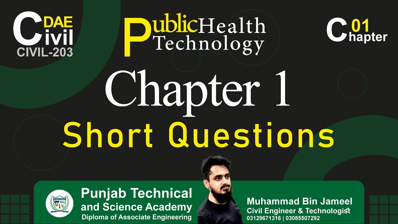 DAE | CIVIL 203 - Chapter no 1 Short Questions in Urdu Medium - YouTube