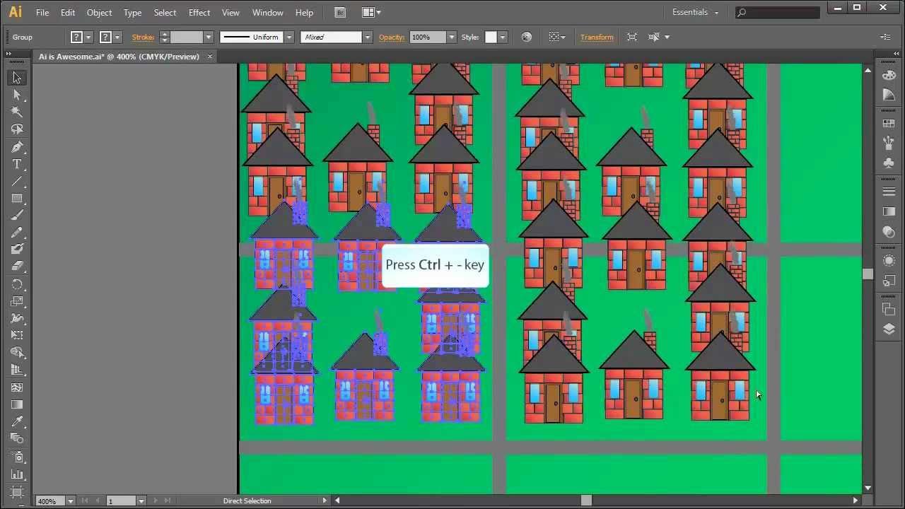 Grouping items in Adobe Illustrator - YouTube