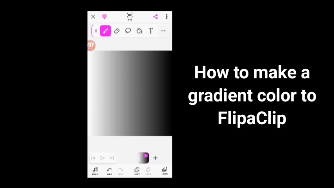 How to make a gradient color to FlipaClip - YouTube