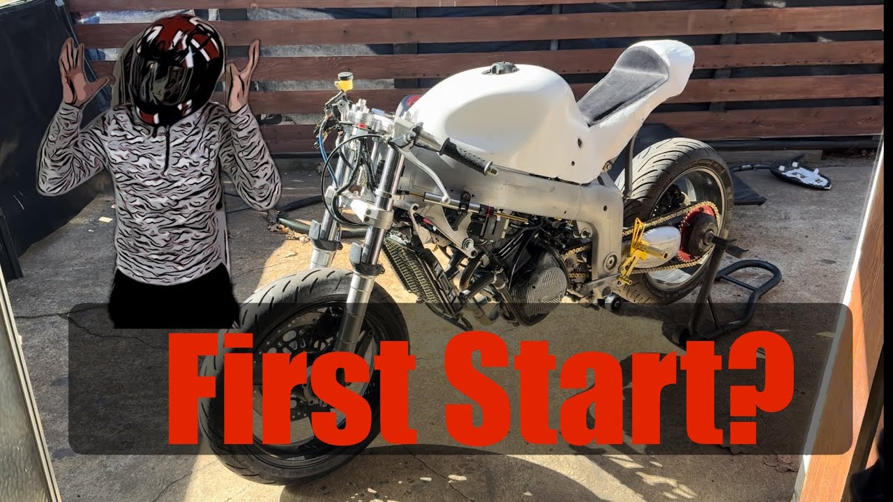 Triumph Frame/Ninja 250 Motor First Start (and ride??) - YouTube