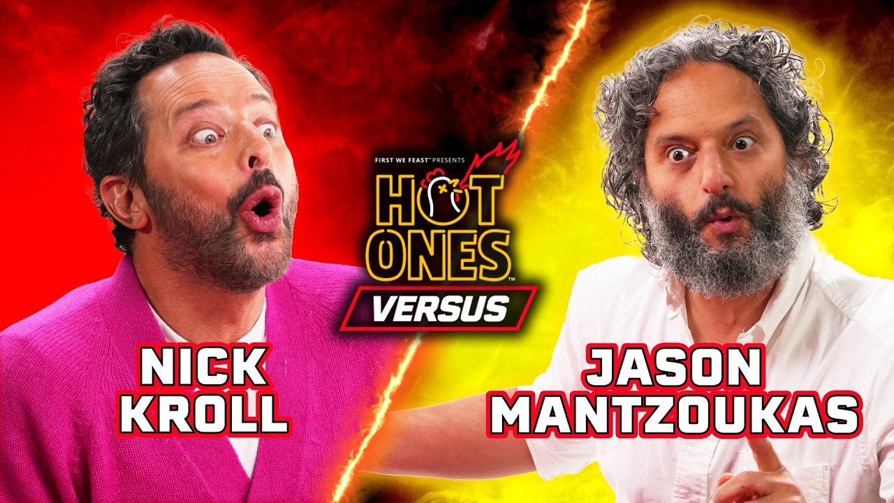 Nick Kroll vs. Jason Mantzoukas | Hot Ones Versus - YouTube