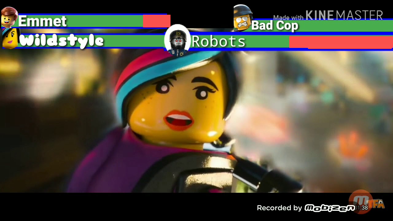 The Lego Movie Bricksburg Escape With Healthbars - YouTube
