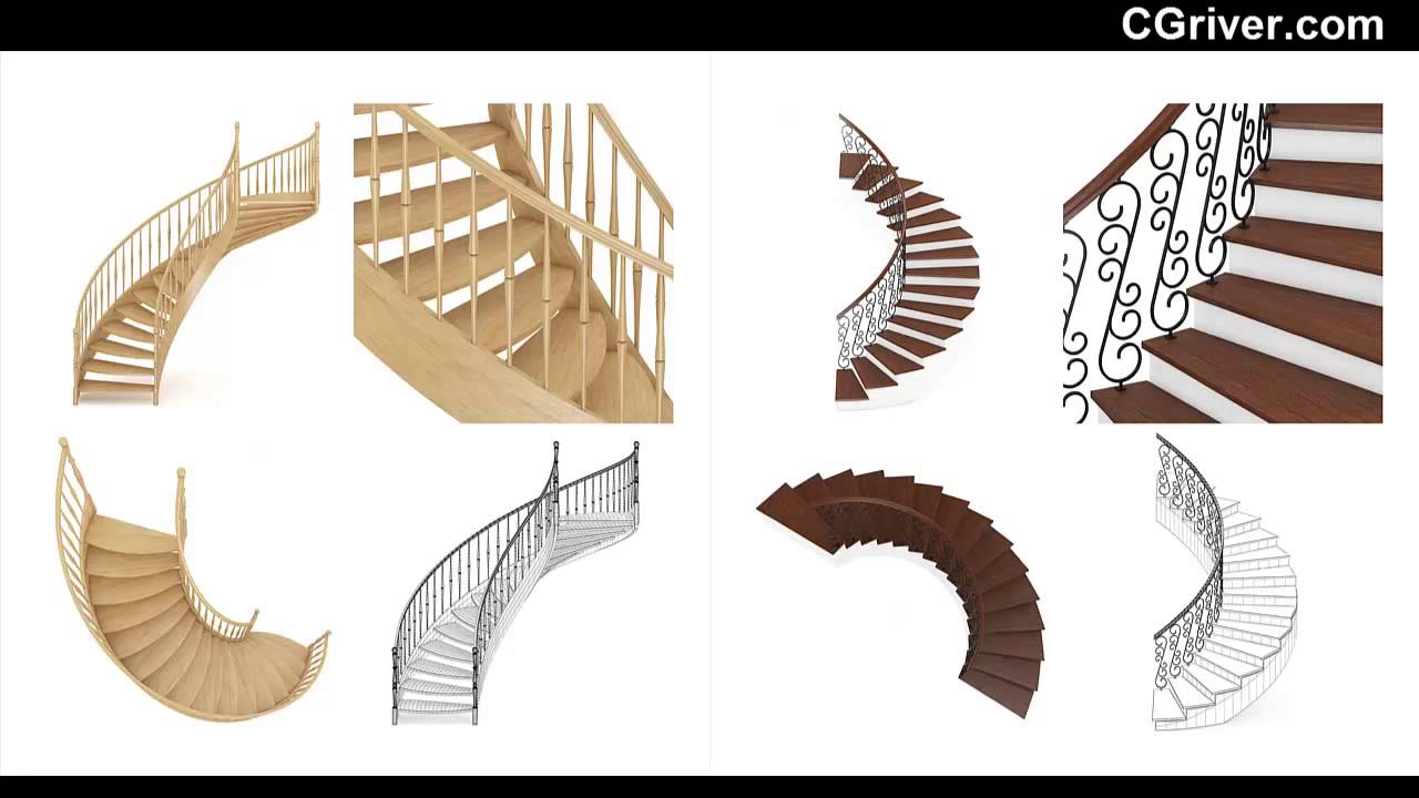CGAxis 3D Model Vol. 42 - Photo-Realistic 3D Stairs and Rendering Scene ...