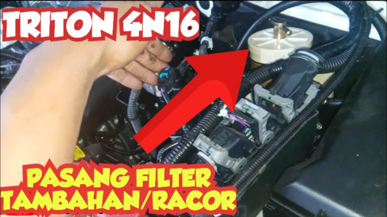 Tutorial cara pasang filter tambahan pada mobil Triton 4N16 new - YouTube