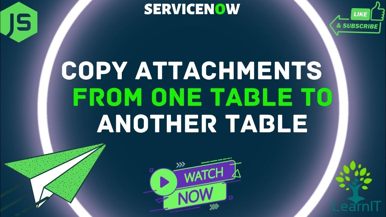 Copy Attachments From One Table To Another Youtube