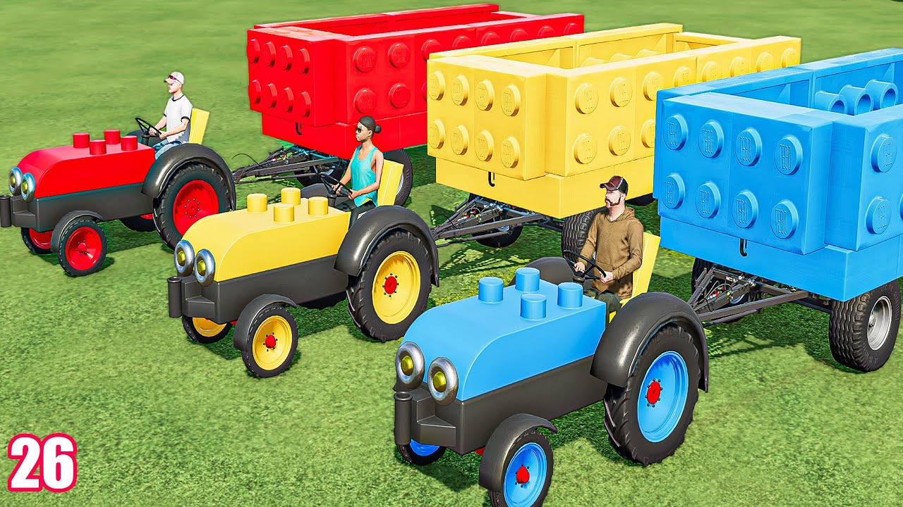 MINI LEGO OF COLORS! LEGO TRACTORS & POTATO SILO! FS22 - YouTube