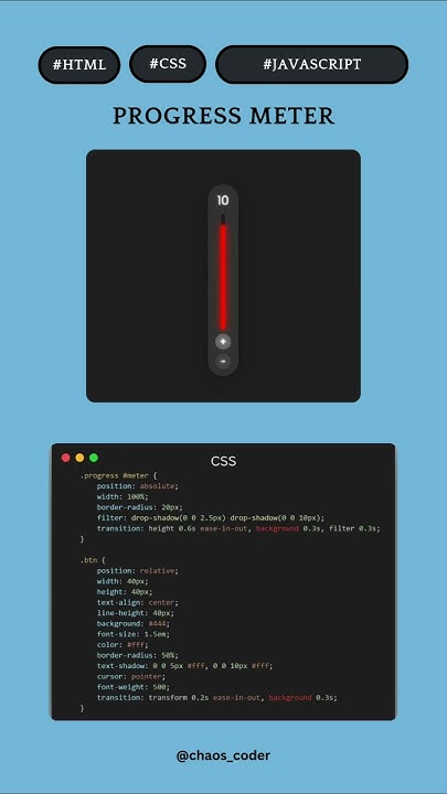 Interactive Progress Meter | HTML, CSS & JS - YouTube