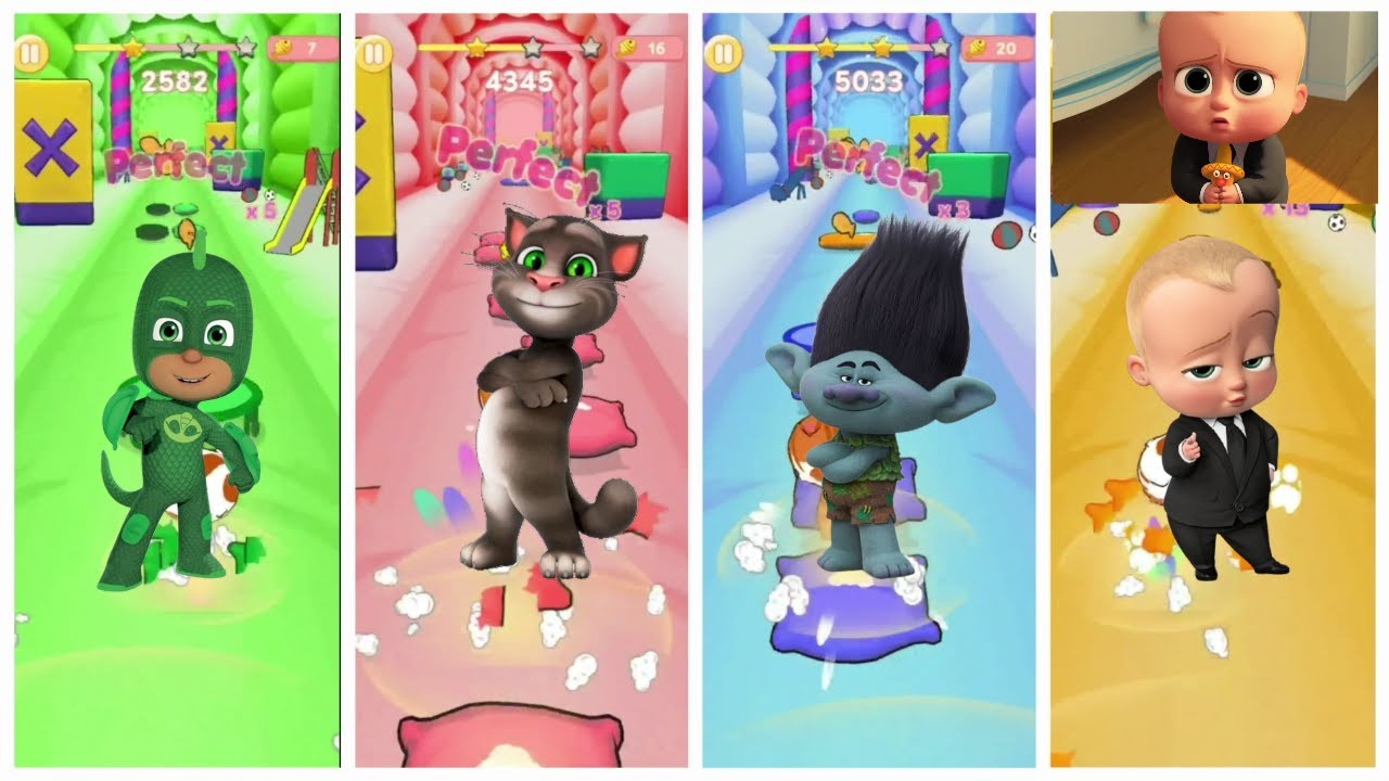 PJ MASKS FLYING FACTORY vs Tommy vs Trolls vs Baby Boss Fight - YouTube