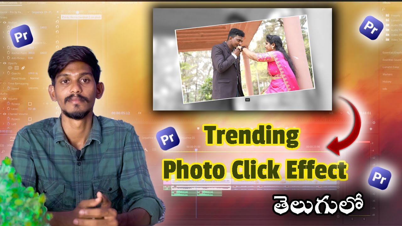 Photo Click Effect | Telugu Trending Effect in Premiere Pro TRENDING ...