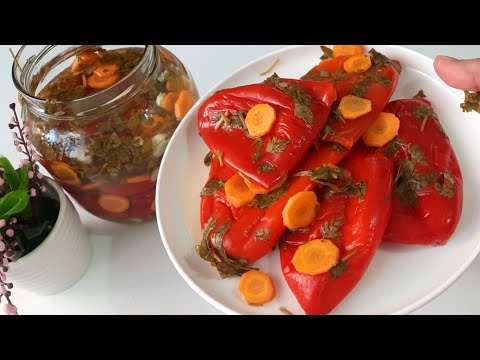 Turshi me Speca të Kuq, Të paluar pa Konzervues , recet e shpejt e përgatitjes. Pickled red peppers