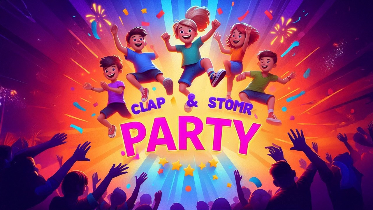 🎉 Clap & Stomp Party - Fun Dance Song for Kids! 🎶 - YouTube