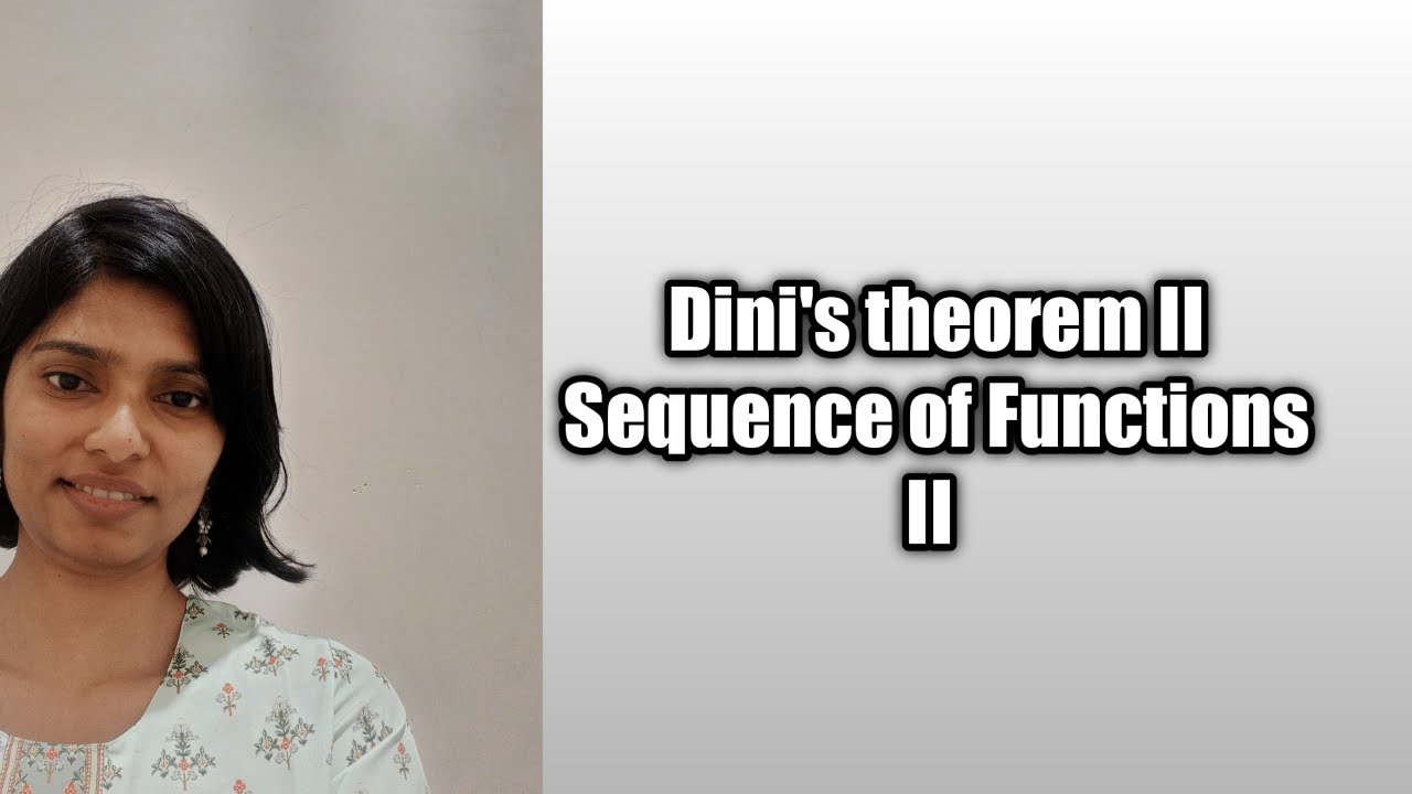 Example of Dini's theorem II Sequence of Functions II - YouTube