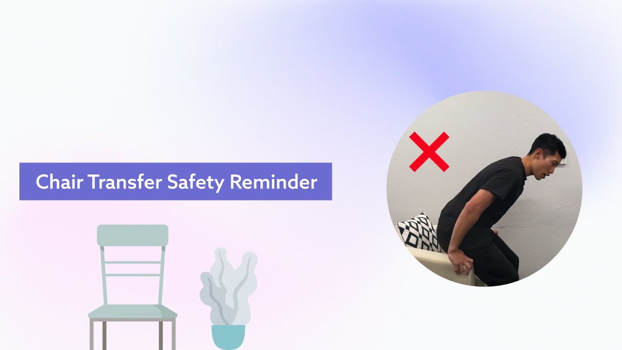Chair Transfer Safety Reminder - YouTube
