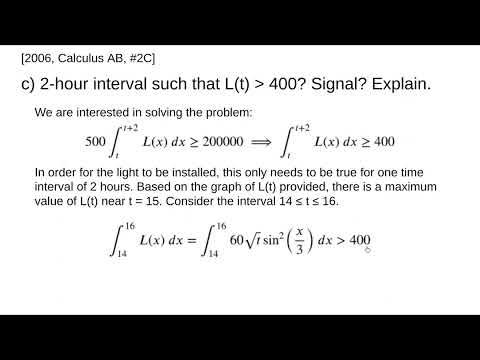 AP Calculus AB - 2006: #2C - YouTube
