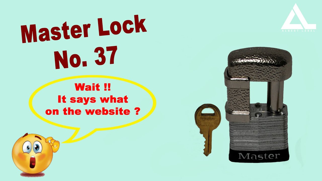 #415 Master lock 37 with claims that 4 pin core prevents picking - YouTube