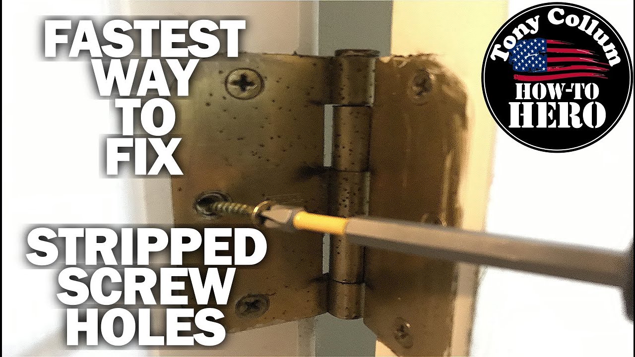 FASTEST WAY to FIX Stripped Screw Holes - YouTube