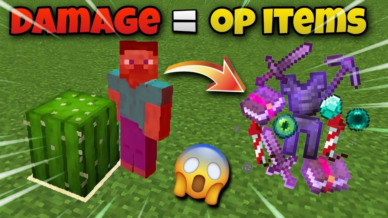 Minecraft But Damage Gives OP Items 😱 - YouTube