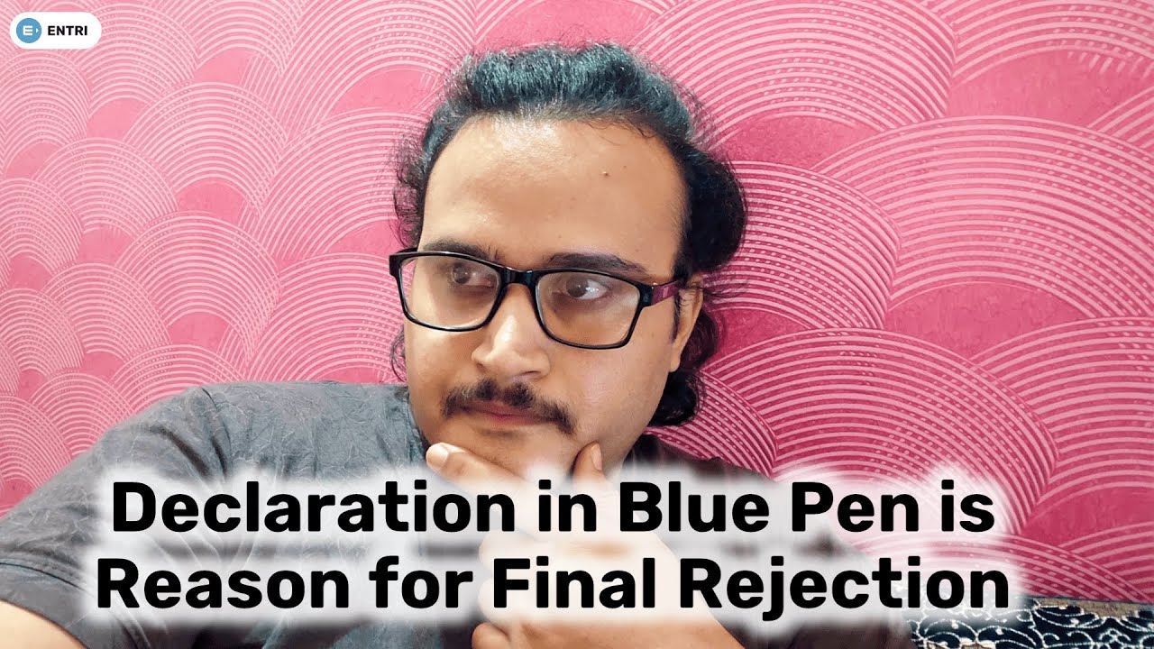 Hand Written Declaration in Blue Pen in SBI PO IBPS PO & IBPS CLERK ...