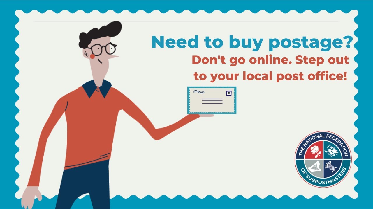 TAKE THAT STEP – BUY YOUR POSTAGE FROM YOUR LOCAL POST OFFICE - YouTube