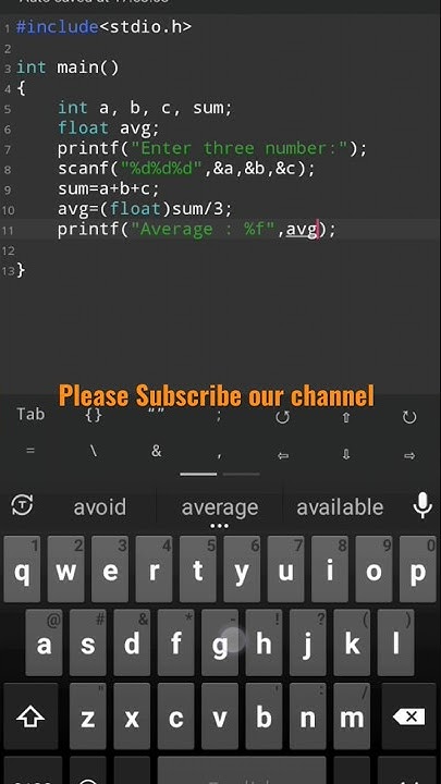 Calculate Average Of Three Integer Number C Programming Shorts Coding Cprogramming