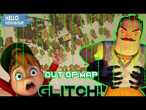 FIRST CHIPMUNK IN THE MATRIX | OUT OF THE MAP GLITCH + EXPLORING NEW HOUSES | Hello Neighbor Alpha 2