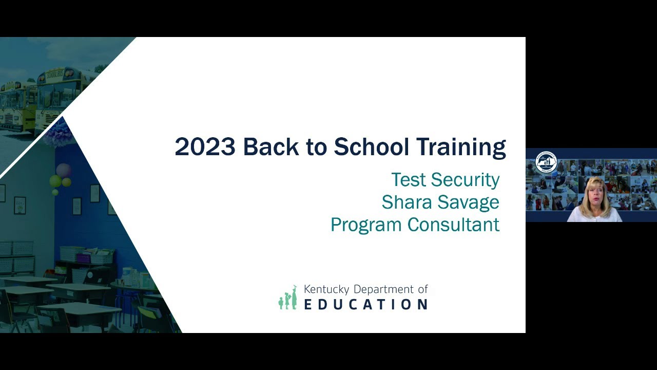 2023 - 2024 Back to School Training - Test Security - YouTube