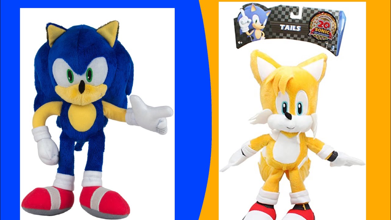 Tomy 12 inch modern sonic plush and jazwares 12 inch tails plush review ...