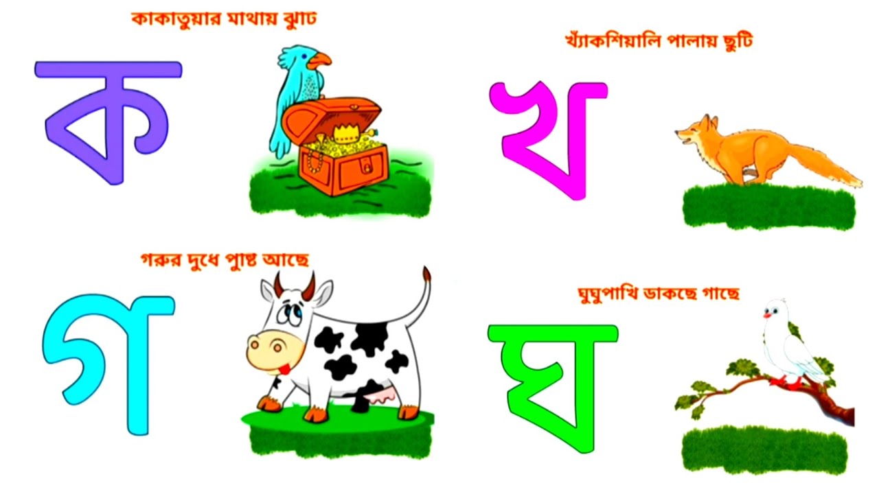 ক য় কাকাতুয়ার মাথায় ঝুঁটি | বাংলা ব্যাঞ্জনবর্ণ | বাংলা বর্ণমালা ...
