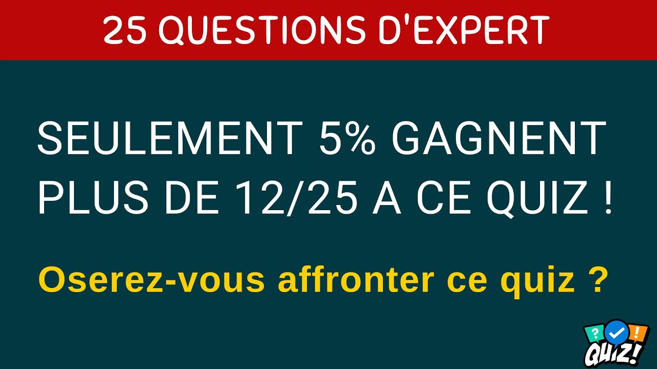Testez votre QI avec ce quiz de 25 questions ultra-difficiles - YouTube