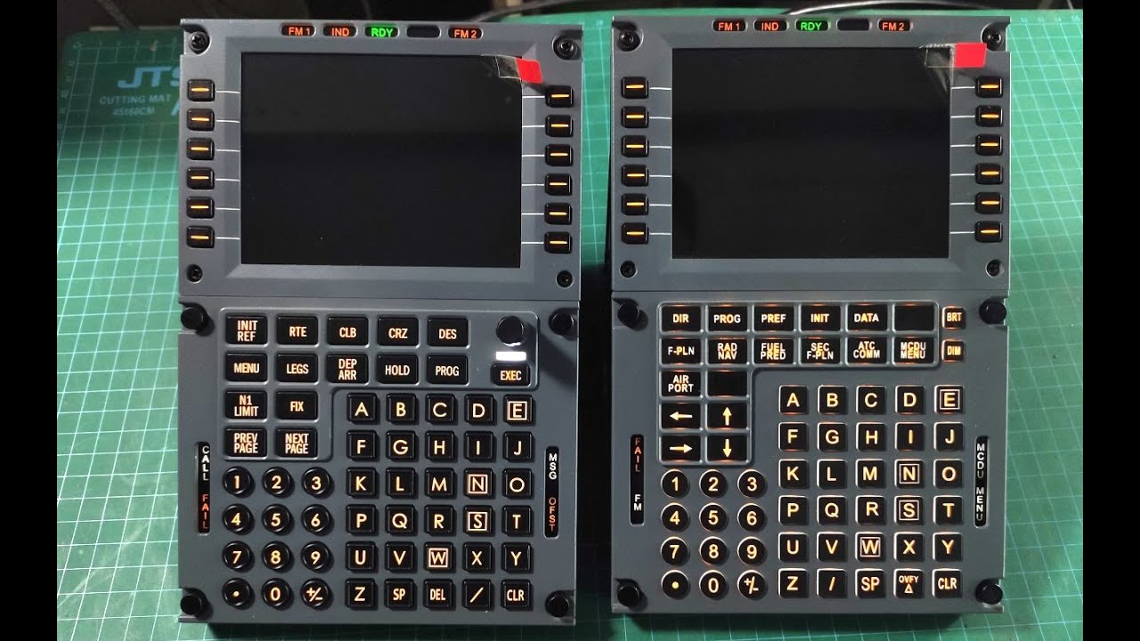 Test preview of Boeing CDU / Airbus MCDU simulator with replaceable ...