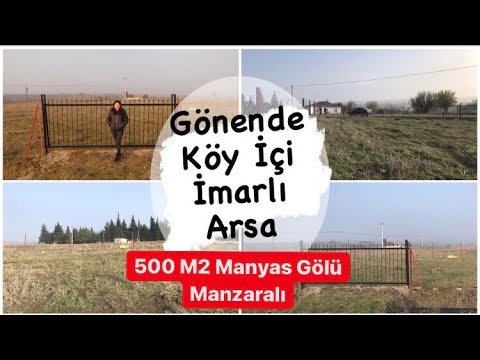 (SATILDI) Manyas Gölünü Gören Manzarada Gönen’de Satılık İmarlı Köy İçi Arsa