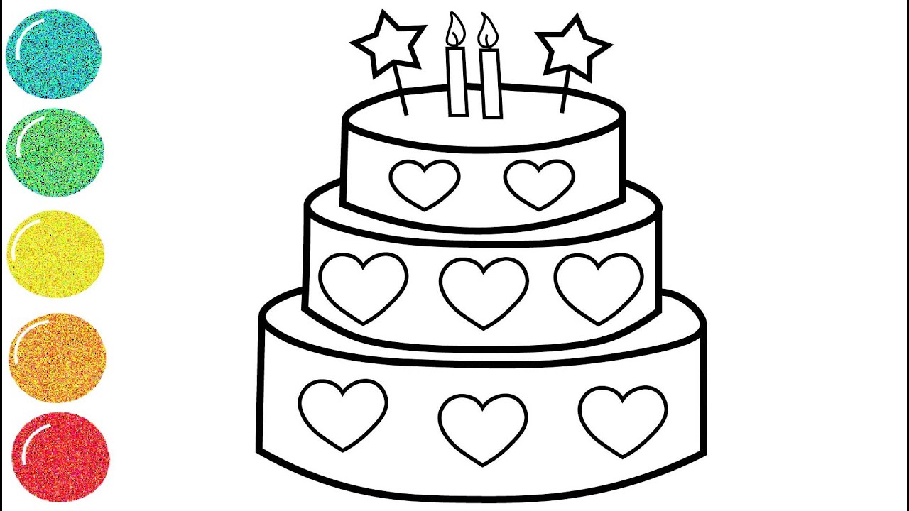 Draw a Cute Cake | Easy Cake Drawing for Children | Come Disegnare e ...